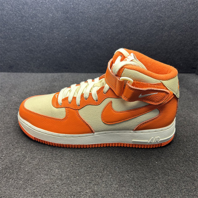 Nike Air Force 1 Mid AF1 Orange Men's High Top Casual Board Shoes ...
