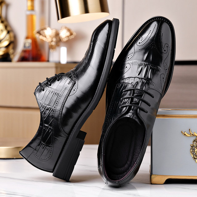 Yilong men's casual leather shoes 2023 new British versatile soft ...