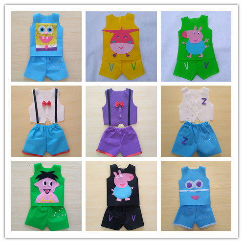 New children's environmental protection clothing DIY handmade fashion ...