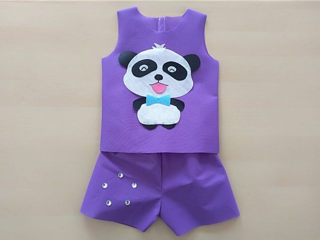 New children's environmental protection clothing DIY handmade fashion ...
