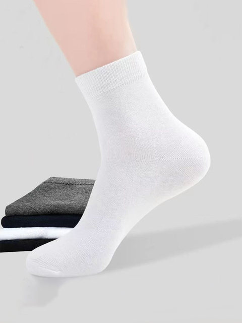 Mid -wheeled socks Men in autumn and winter ins, classic black and ...