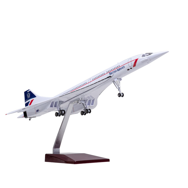 50cm simulated assembled Singapore Airlines Concorde aircraft model ...