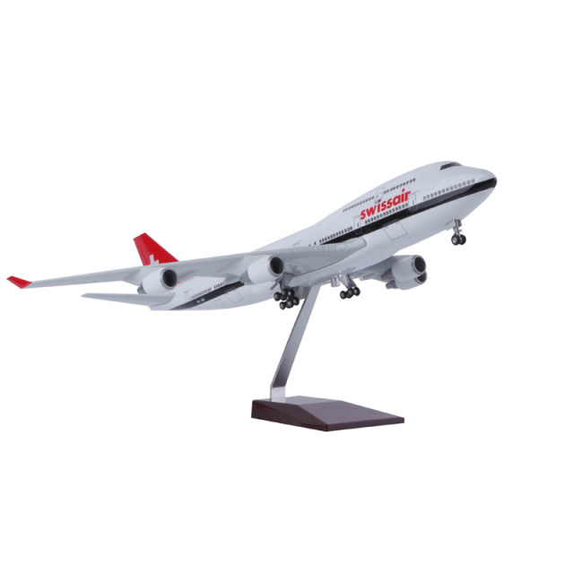 Bring wheels and lights, Swiss Airlines 747 passenger aircraft model ...