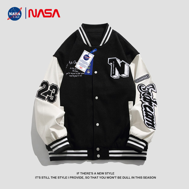NASA joint high street baseball uniform jacket American New Year campus ...