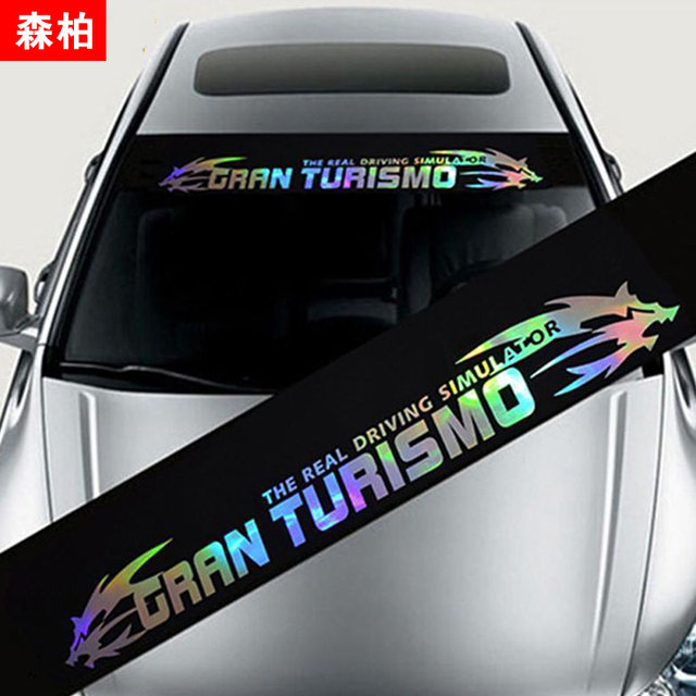 Car front windshield sticker reflective laser car sticker rear shield ...