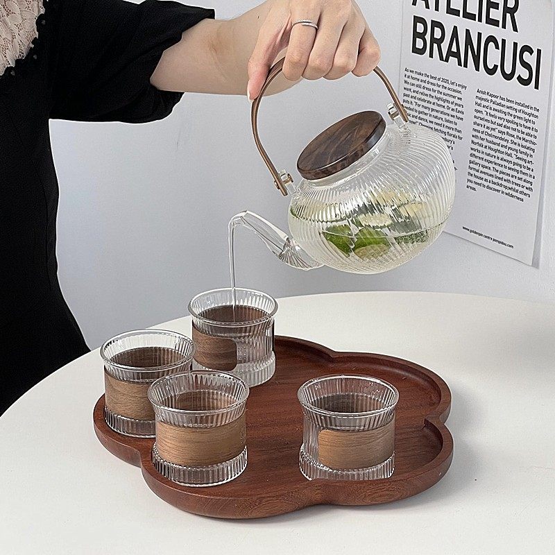 Tetera de cristal resistente al calor estilo ins japonés, tetera de ...