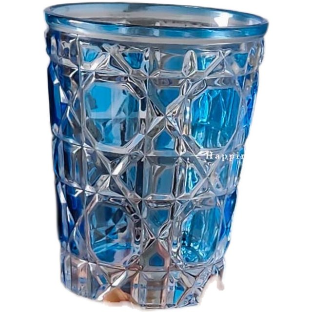 Household water cup light luxury style rhombus ruby crystal cup ins ...