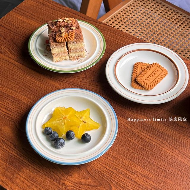 ins Korean style plate simple afternoon tea snack plate dessert plate ...