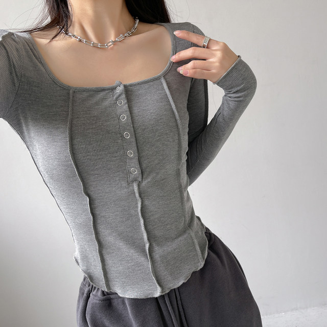 2025 European and American pure desire style reverse line single ...