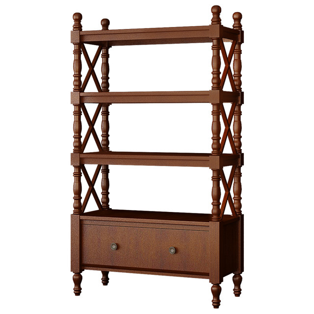 American bookshelf landing solid wood bookcase European -style living ...