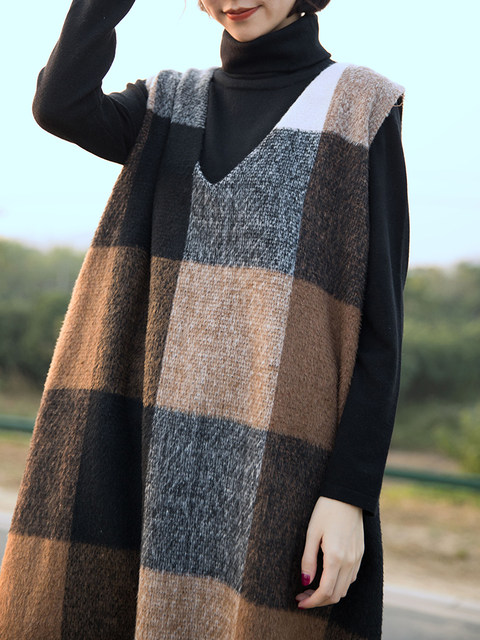 Heavy push streaming wool wool, bottom vest dress, autumn and winter ...