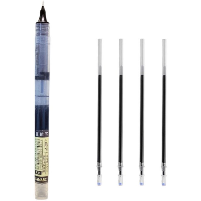 Straight liquid ballpoint pen, ballpoint pen, gel pen for students ...