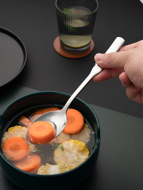onlycook food grade 316 stainless steel spoon household soup spoon ...