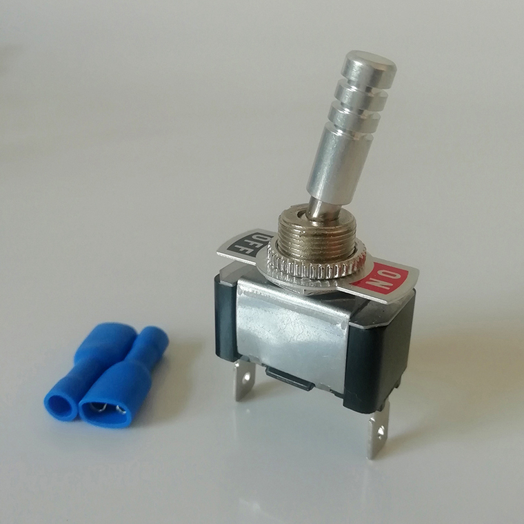 Toggle button - White metal rocker switch two pins | Diy