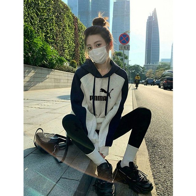 Classic Puma sweatshirt for women spring and autumn 2024 new popular ...