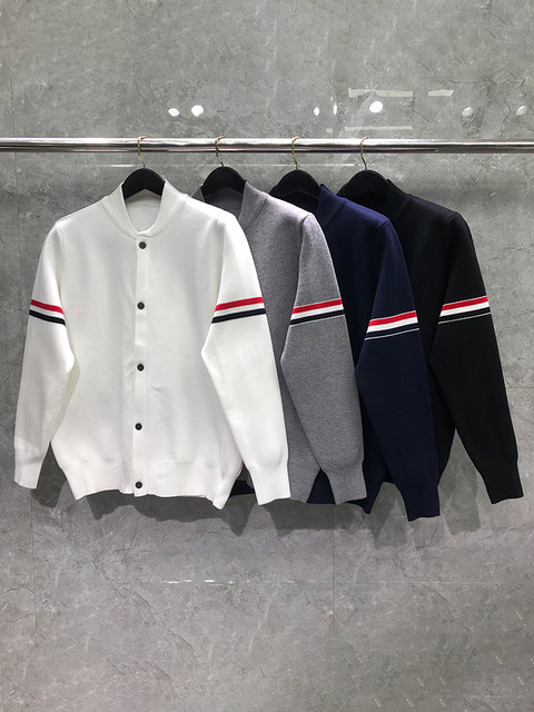 TB baseball uniform men's double-sleeved webbing autumn and winter ...