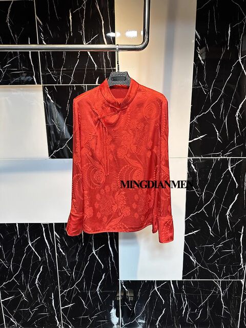 2025 new Chinese style red Tang suit modified top for women's retro ...