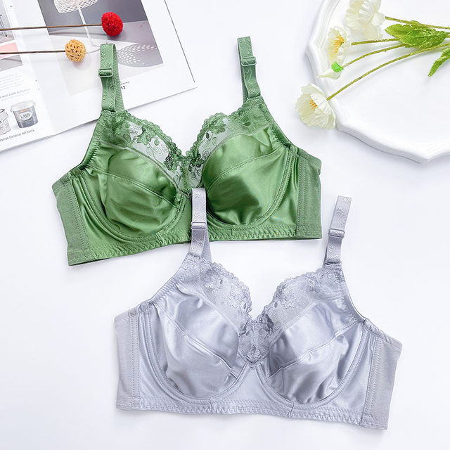 Big breasts show small underwear women's ultra-thin breast reduction anti-sagging full-cover cup ...