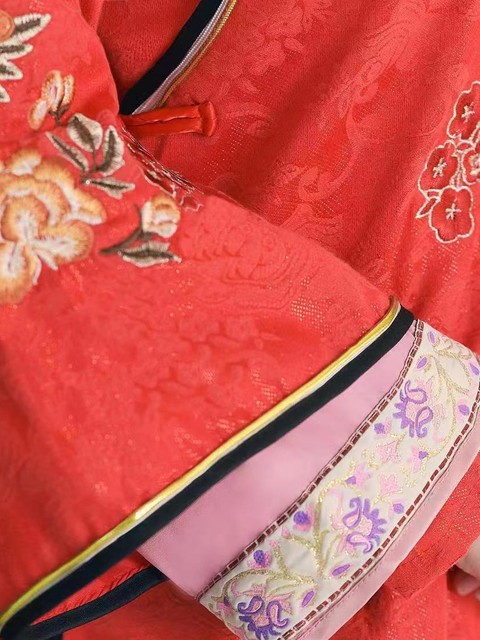 Qing Dynasty costume female Gege clothing flag service high -end ...