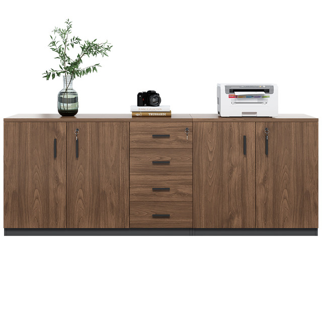 Foshan file cabinet low cabinet wooden floor lock locker office printer ...