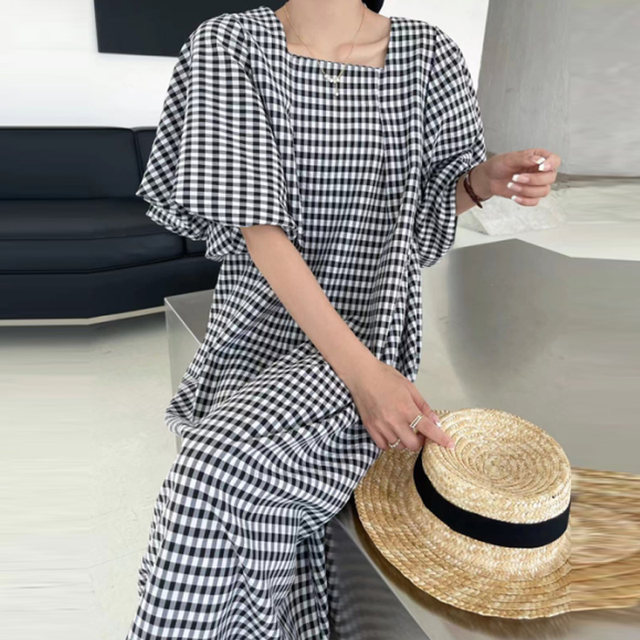 Hanfeng Chic Fang Ling Lauret Dress 2024 Summer Loose Loose Retro ...