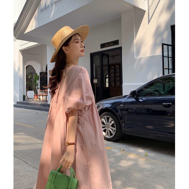 Hanfeng Chic2024 summer new fresh girl versatile bubble sleeves behind ...