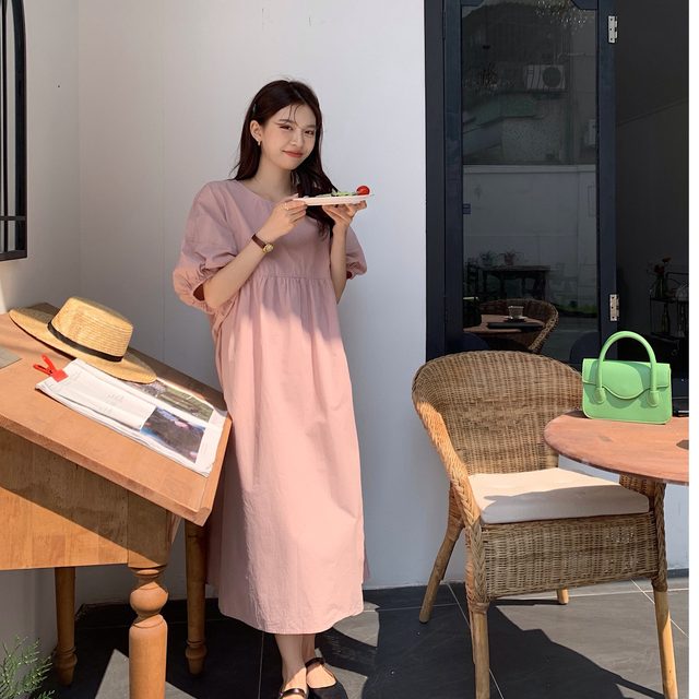 Hanfeng Chic2024 summer new fresh girl versatile bubble sleeves behind ...