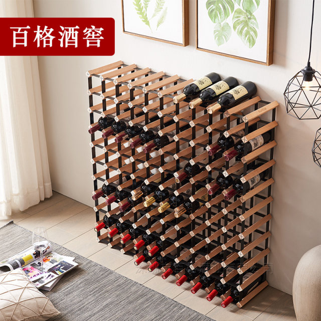Red wine rack household wine rack swinging wine cabinet inside wine ...