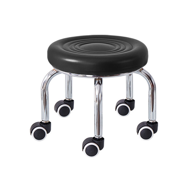 Pulley stool, household round stool with wheels, beautiful seams, baby ...
