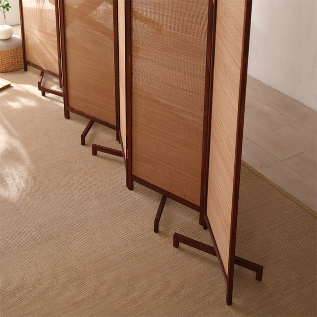 Screen partition folding Chinese style home simple modern solid wood ...
