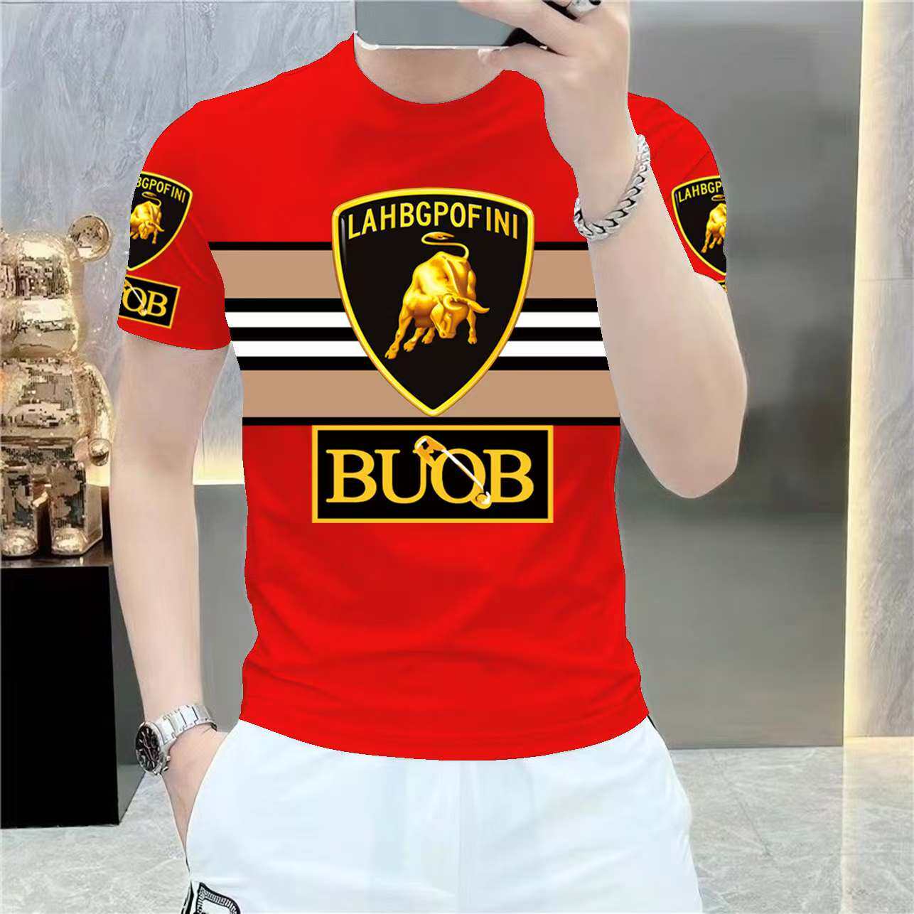 2025 summer new fashion brand fashion personalized printed short ...