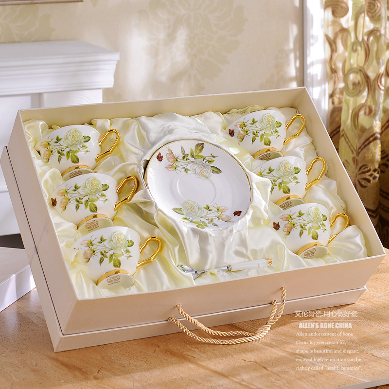 Allen Ceramics English Bone China Tea Set - White & Gold