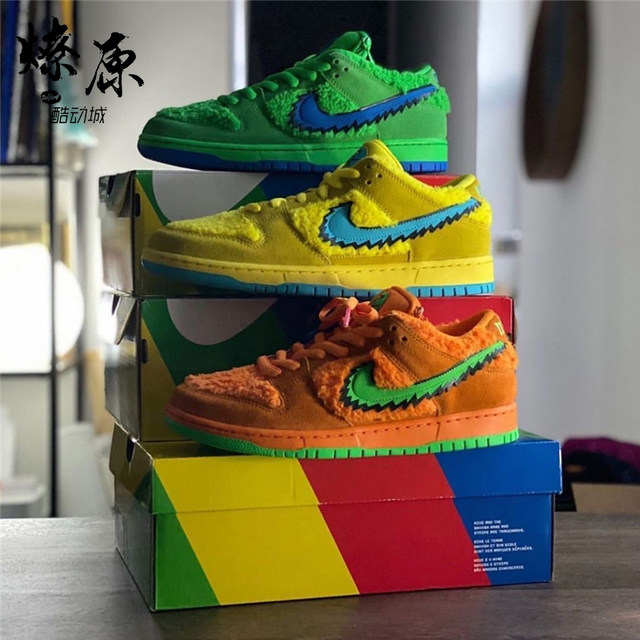NikexgratefulDeadsBDUNK plush bears small shear shoes CJ5378-300-700-800