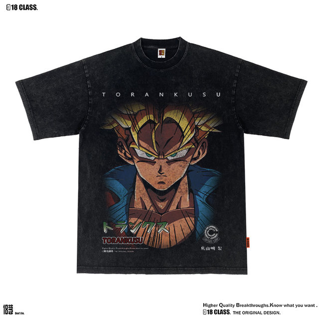 Trunks Dragon Ball American retro small neckline casual pure cotton ...