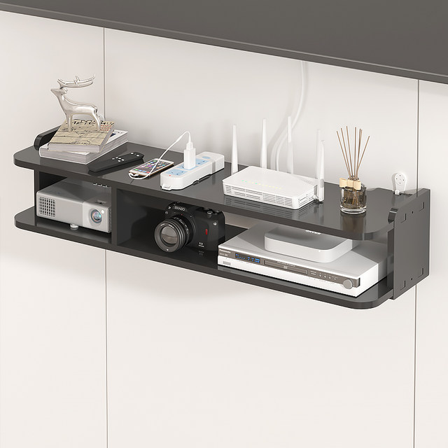 WiFi wall TV set-top box rack router placement box storage box wall ...