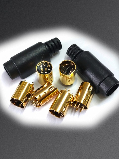 Round Mouth Md8 Pin Connector Visca Connector Sony D70P D100P Rs232 ...