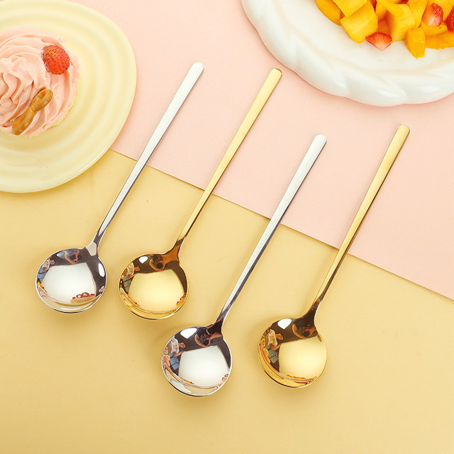 304 stainless steel coffee spoon small spoon exquisite gold household ...