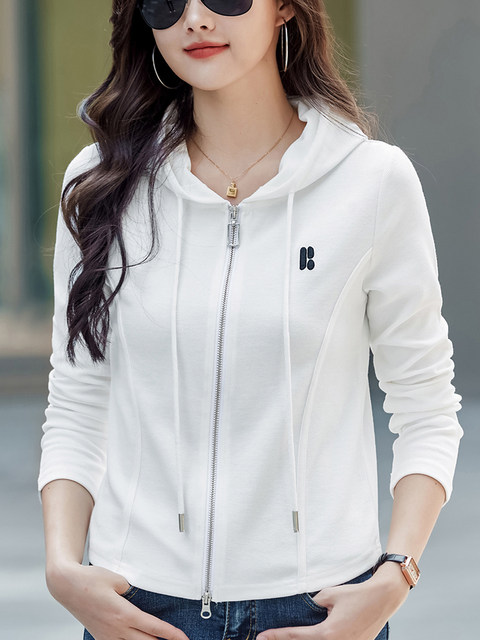 The hat -only zipper guard clothing female autumn and winter sports ...