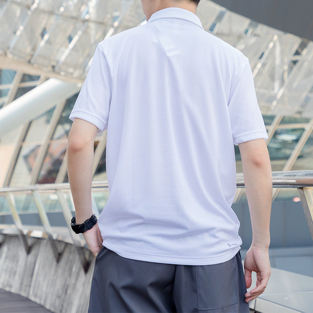 Adidas short-sleeved men's summer new sports casual quick-drying lapel ...