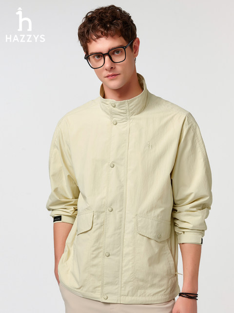 Hazzys 2025 spring new workwear casual texture jacket men
