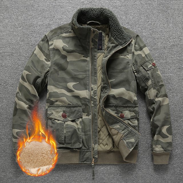 Autumn and winter plus thickened warm lamb cashmere cashmere camouflage ...