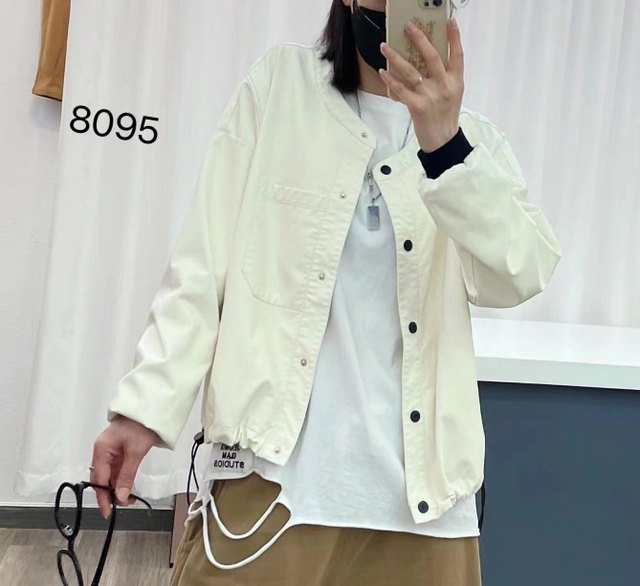 Fx.hpg autumn literary loose and neck -collar leather U casual ...