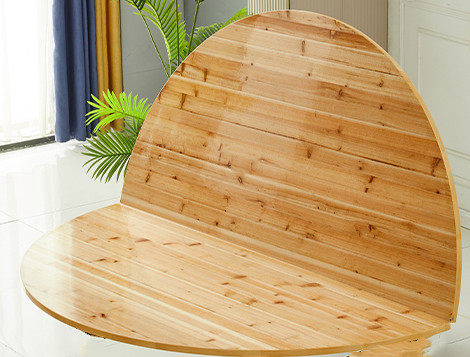Household solid wood fir large round table hotel box round table ...