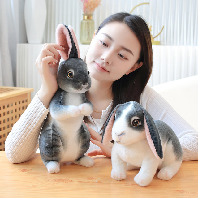 Simulation rabbit doll plush toy bunny doll white bunny rag doll ...