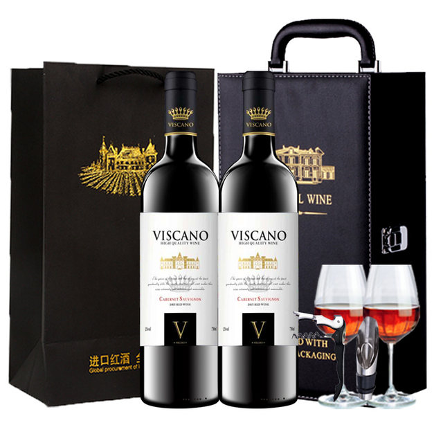 Red wine gift box French cabernet sauvignon dry red wine original wine ...