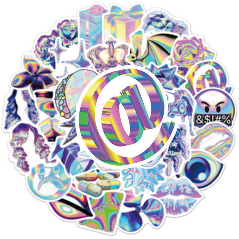 100 imitation camouflage laser ins cartoon creative stickers notebook ...