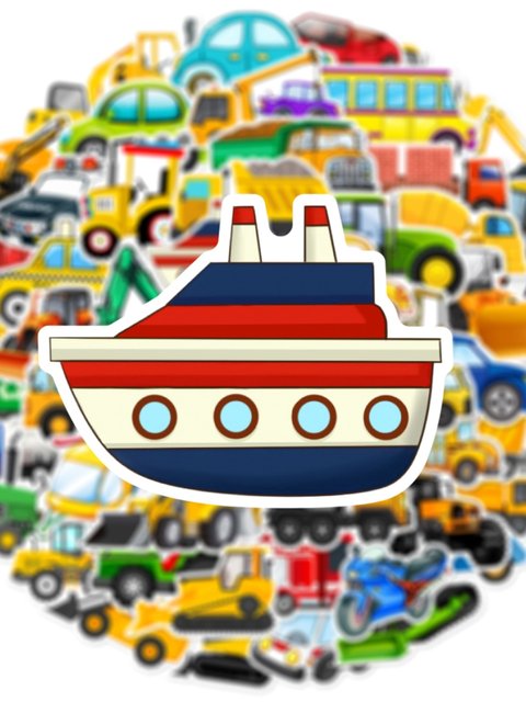 60 Cartoon Construction Vehicles kids Stickers for Laptops, Phone Cases ...