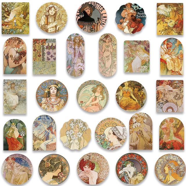 50 Renaissance vintage famous painting stickers for notebooks, mobile ...