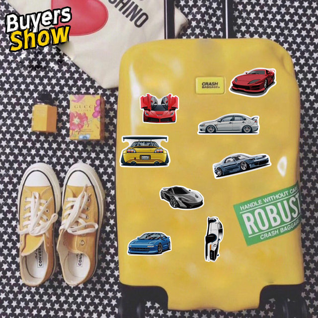 100 Cartoon JDM Car Waterproof Stickers Laptop Electric Car Guitar Toy ...