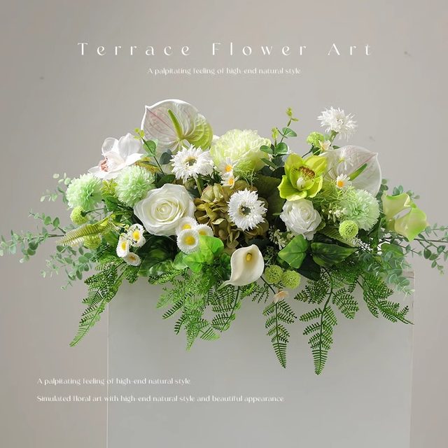 Podium flowers, artificial flowers, conference room host desk flowers ...